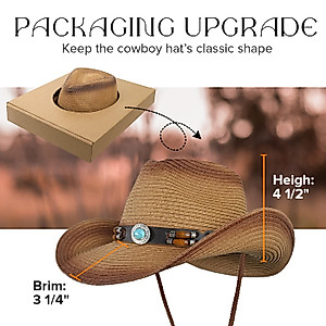 EW East Water Straw Cowboy Hats for Men Women Cowgirl Hat Cowboy Western Hats for Women Men with Woven Straw Cowgirl Hats