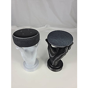 Dancyn Studios Living Hand Stand for Google Home Mini & Google Nest Mini, Echo Dot 3rd Generation Smart Home Audio Speakers, Sparkle Black, One Size