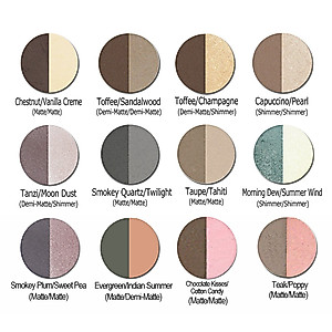 Lauren Brooke Cosmetiques Pressed Eyeshadow Duos, Natural, Organic Makeup (Cappuccino/Pearl)