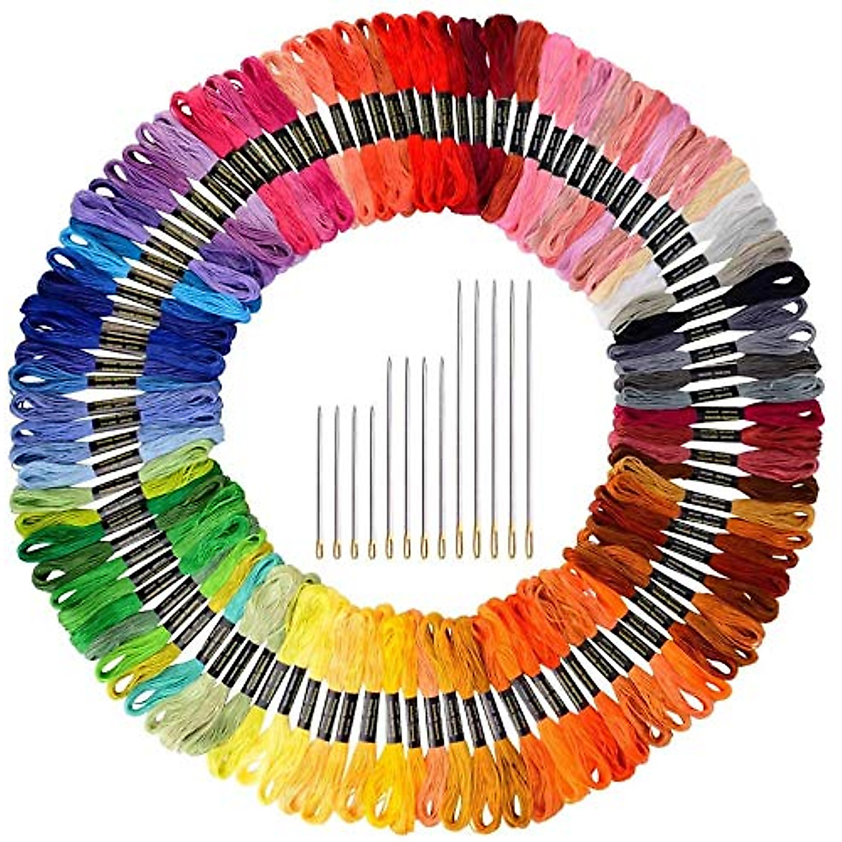 Paxcoo 124 Skeins Embroidery Floss Cross Stitch Thread with Needles