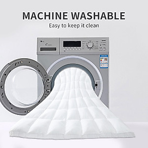 Mr.Ye Mattress Pad Queen Size Extra Thick Mattress Topper Soft Cotton Mattress Protector Mattress Cover with 8-21" Deep Pocket, White, 60x80 Inches