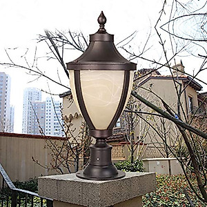 ZHAOLEI Cylinder Lamp Wall Lamp Outdoor Garden Waterproof Door Post Lamp Outdoor Landscape European Style Courtyard Lamp Garden LED Door Lamp Outdoor