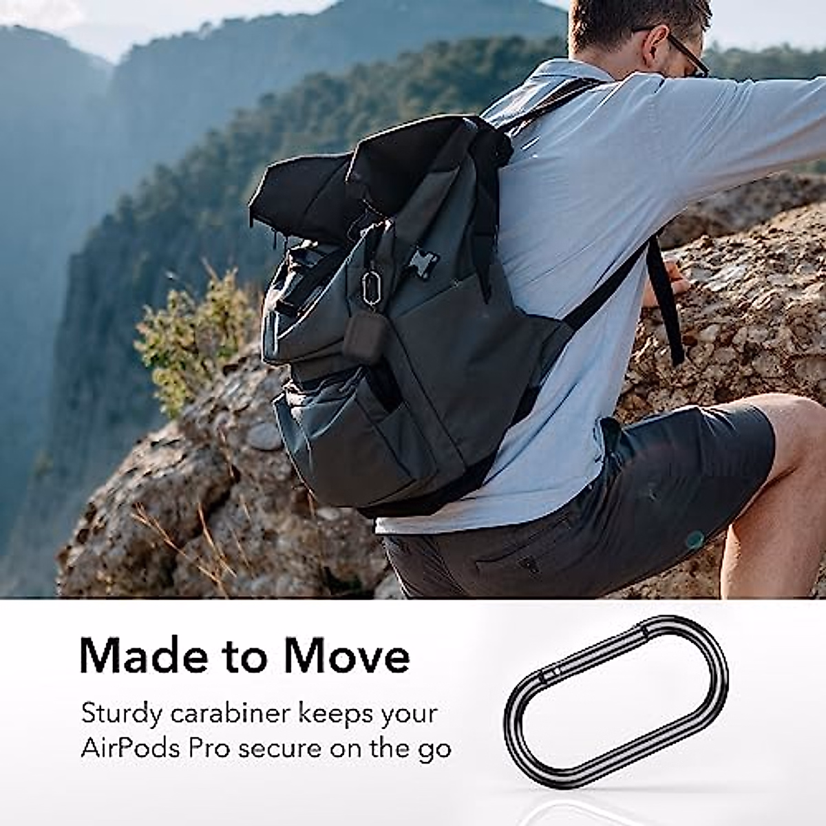 ESR for AirPods Pro Case (2023/2022/2019, 2nd/1st Gen), Compatible with Airpods Pro 2nd Generation Case (USB-C/Lightning Cable), Compatible with MagSafe, Full Drop Protection, Cloud Series, Black