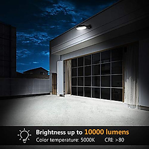 XESEGEIP LED Barn Light, 100W Dusk to Dawn Outdoor Lighting 10000lm 5000K Daylight IP65 Waterproof Outdoor Security Lights for Garage Yard Warehouse, Commercial Street & Area Lighting