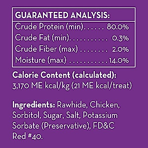 Dingo Twist Sticks Rawhide Chews, Made With Real Chicken, 50 Count