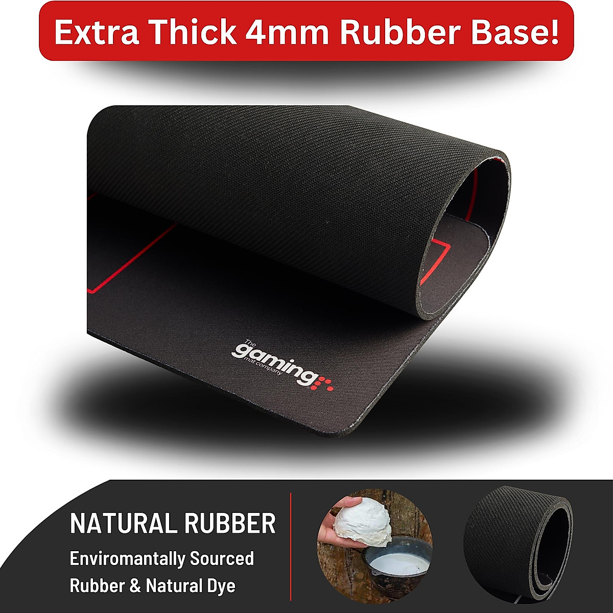 The Gaming Mat Company 2 Player Compatible Pokemon Playmat for Pokemon Cards - 28" x 18" x 0.16" Black & Red Battle Mat Stadium Board for Pokemon TCG Playmat Game & Pokemon Mat Trading Card