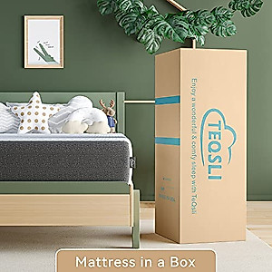 TeQsli 8 Inch Full Mattress, Gel-Infused Memory Foam Mattress in a Box for Kids and Adults, Full Bed Mattress with Breathable Cover for Bunk Bed, Trundle Bed, Medium Firm Feel, CertiPUR-US Certified