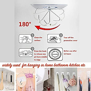 SZYIKUER Heavy Duty Adhesive Hooks 33 lb(Max) 15KG,Waterproof and Oilproof Reusable Seamless Hooks Heavy Duty Wall Hook for Kitchen Bathroom Office 14 Pack