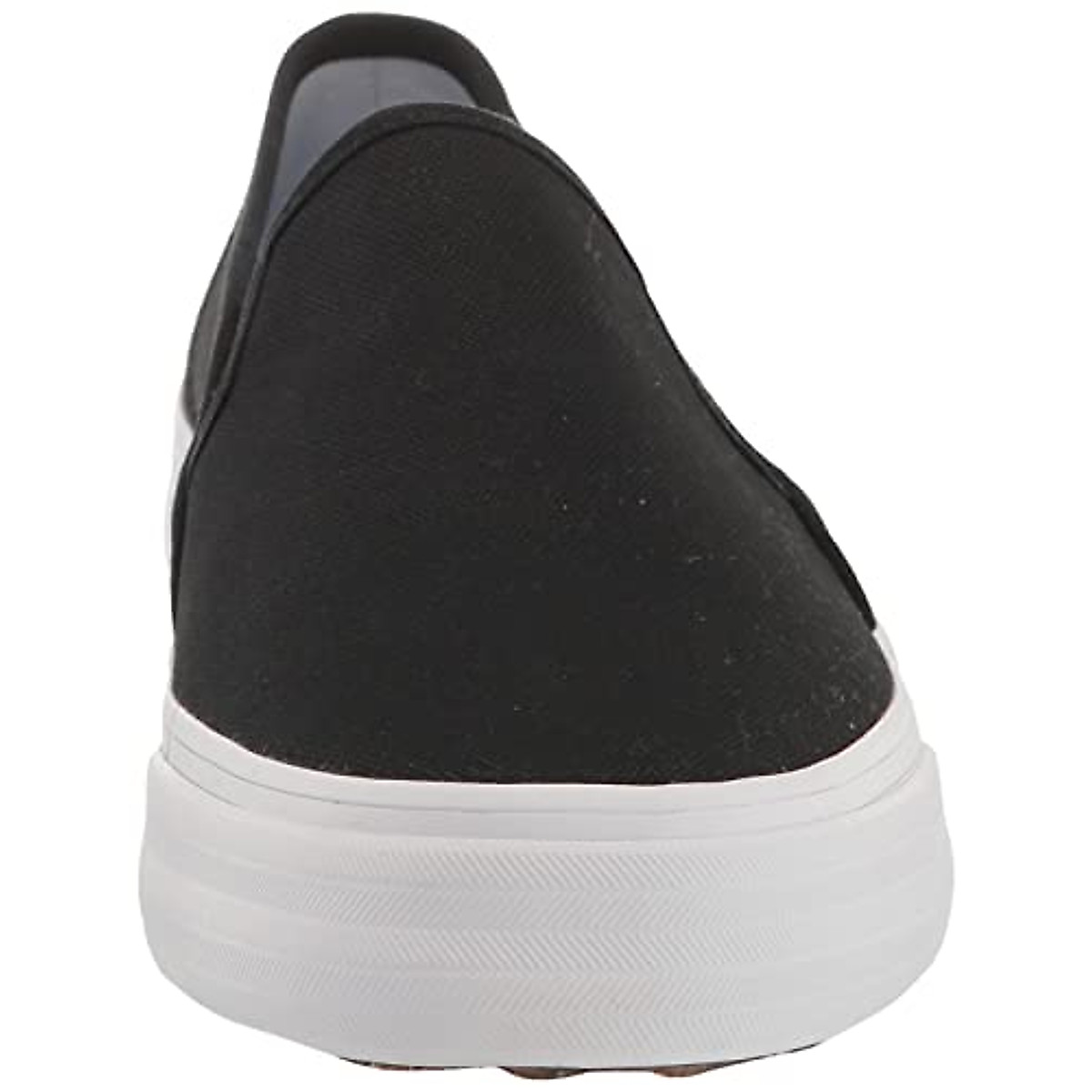 Keds Women's Double Decker Sneaker, Black Canvas, 7