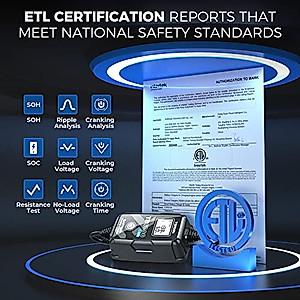 2-in-1 Smart Car Battery Charger and Battery Tester, TOPDON TB6000Pro 6Amp 6V/12V Trickle Charger Maintainer Automotive, 12V Load Tester, App Control Desulfator Lead-Acid AGM LiFePO4 Batteries