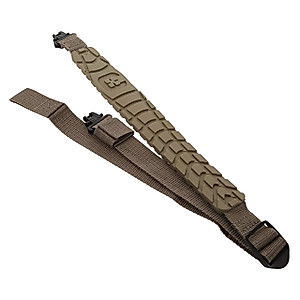 Caldwell Max Grip Slim Sling with Sling Swivel Studs and Adjustable Overmolded Strap for Shooting, Hunting and Range, Flat Dark Earth
