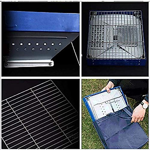 SDFGH Foldable Charcoal Grill Portable BBQ Barbecue Grill Lightweight Simple Grill for Camping Garden Outdoor Travel