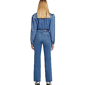 7 For All Mankind Women's Logan Stovepipe Straight Leg Jeans in Explorer