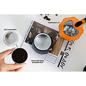 kleeklea Stovetop Espresso Maker, Premium Aluminum Moka Pot 3 Espresso Cups, Percolator Coffee Pot, Cuban Coffee Maker Italian Coffee Maker Greca Coffee Maker Camping Coffee Pot