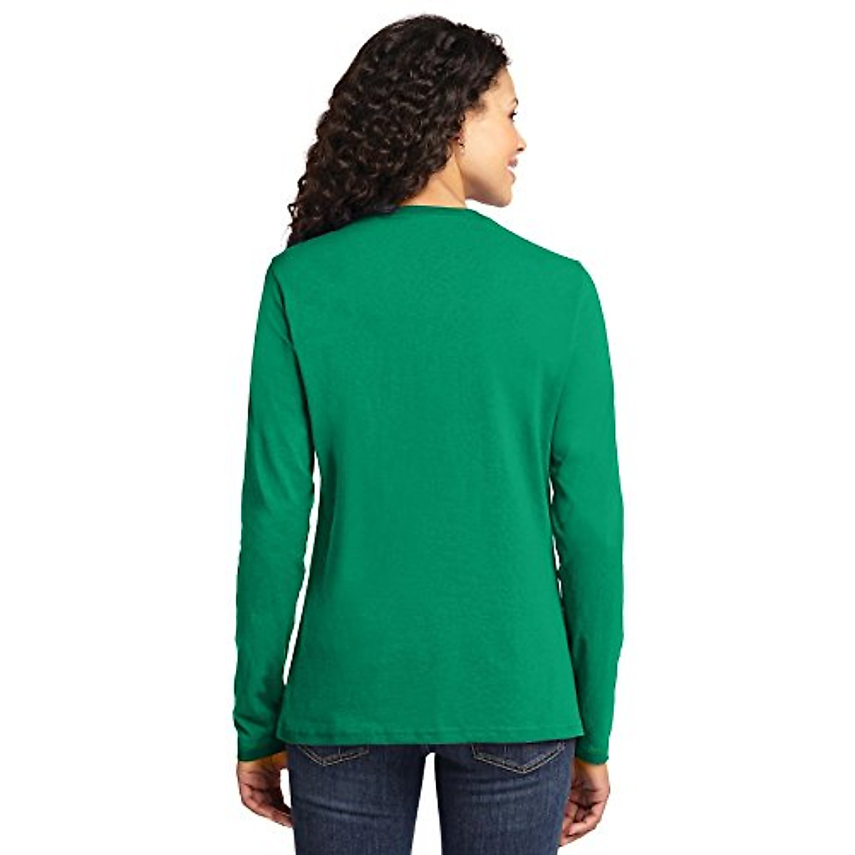 Port & Company Ladies Long Sleeve Core Cotton Tee XL Kelly