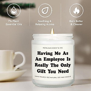 Petalsun Boss Gifts for Women, Men - Handmade Candle Gifts for Boss, Cool Gifts for Bosses, Boss Lady Gifts for Women, Boss Birthday Gifts, Boss Christmas Gifts, 7 oz Soy Wax Candle (Lavender)