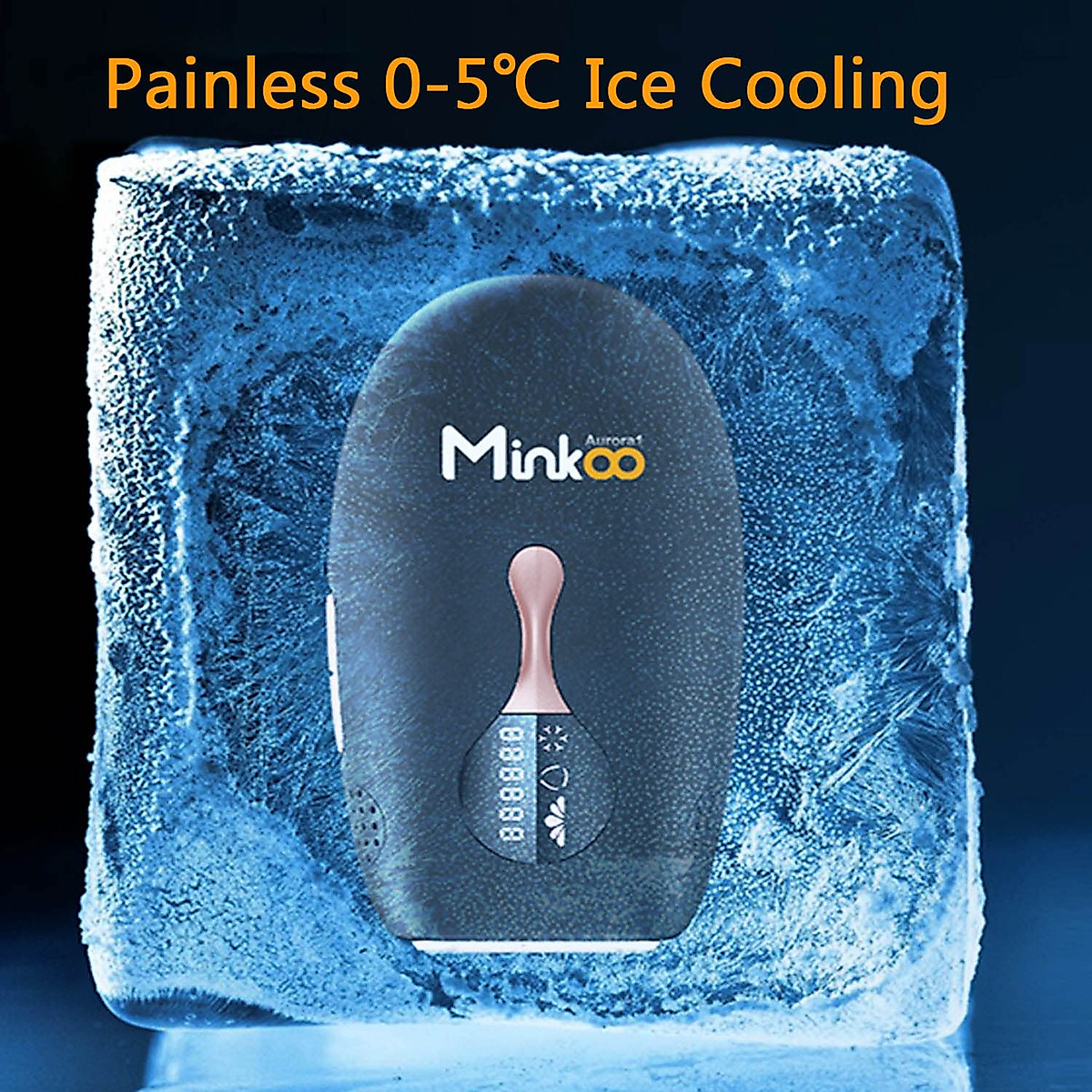 IPL Laser Hair Removal for Women and Men Painless Ice Cooling FDA Cleared - MinKoo Flawless Permanent Hair Remover Epilator for Women on Armpits Back Legs Arms Face Bikini Line