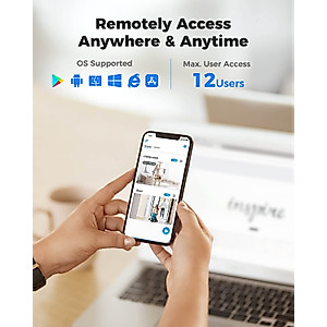 REOLINK 5MP PoE Security Camera System Bundle, 6pcs IP Cameras, 2pcs Person/Vehicle Detection Smart Cameras,a 8CH NVR Pre-Installed with 2TB HDD(Include 6 x 18M Cat5 Cable)