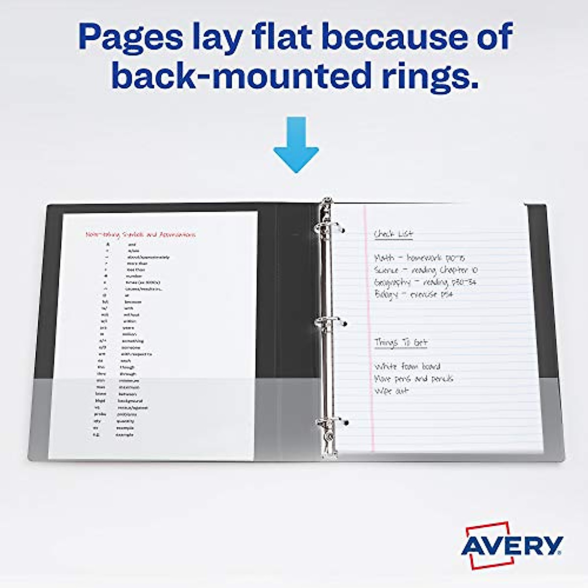 Avery Heavy-Duty 3 Ring Binder, 1 Inch Slant Rings, Orchid View Binder (79272)