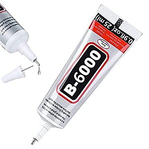 B6000 Jewelry Glue Clear Rhinestone, Inlay Glue, Pendant Adhesive, 25g Craft Adhesive Glue with Precision Tip Multifunctional Fabric Glue (25ML)