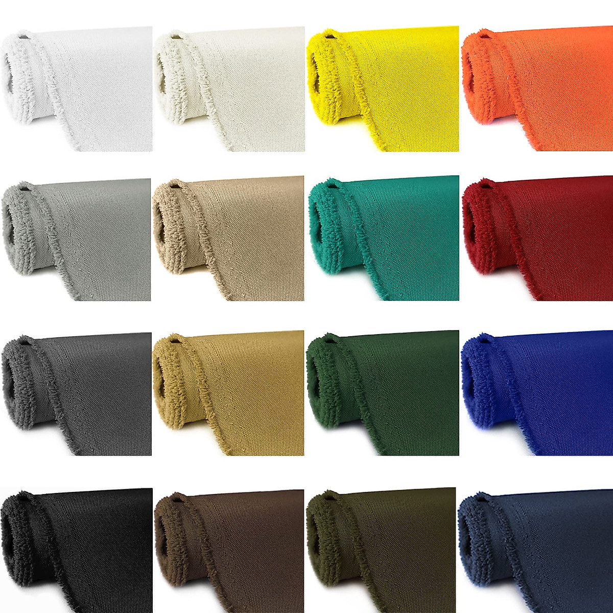 GeeComfy Waterproof Canvas Fabric by The Yard 58" W 600D Upholstery Polyester Material Indoor Outdoor Water Resistant Fabric for Chair Cushion Furniture Cover Sewing DIY Cloth, 1 Yard Silver Gray