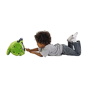Everything Kids Dinosaur Shaped Super Soft Green and Navy Tablet Holder Pillow