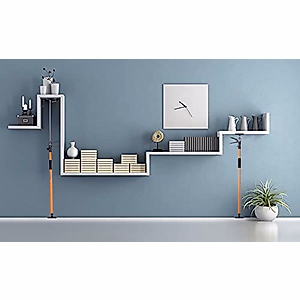 4PK Support Pole, Steel Telescopic Adjustable 3rd Hand Support System, Support Rod, Supports up to 154 lbs Construction Rods for Cabinet Jacks Cargo Bars Drywalls Extends from 49 Inch to 114 Inch