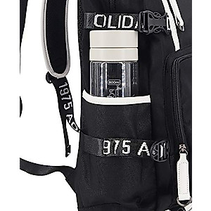 Roffatide Anime Sword Art Online Backpack Luminous School Bag SAO Laptop Backpack with USB Charging Port & Headphone Port
