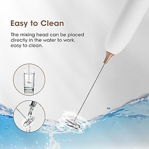 HeTian Handheld Electric Milk Frother, Battery Operated Froth Maker, Mini Blender & Electric Blender Coffee Milk Frother Perfect for Bulletproof Coffee, Matcha, Hot Chocolate