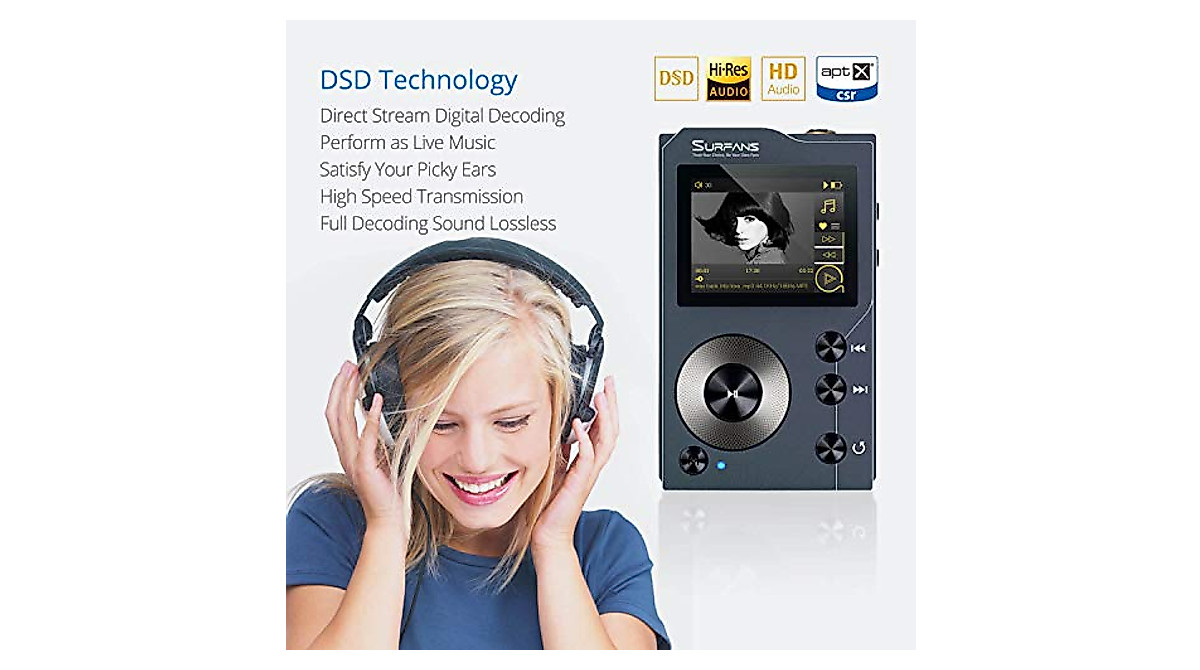 Surfans F20 HiFi MP3 Player - Lossless High-Res Audio & Bluetooth