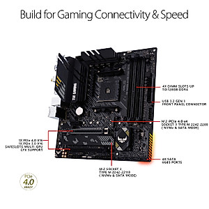 ASUS TUF Gaming B550M-PLUS (WiFi 6) AMD AM4 (3rd Gen Ryzen™) microATX Gaming Motherboard (PCIe 4.0, 2.5Gb LAN, BIOS Flashback, HDMI 2.1, USB 3.2 Gen 2, Addressable Gen 2 RGB Header and Aura Sync)
