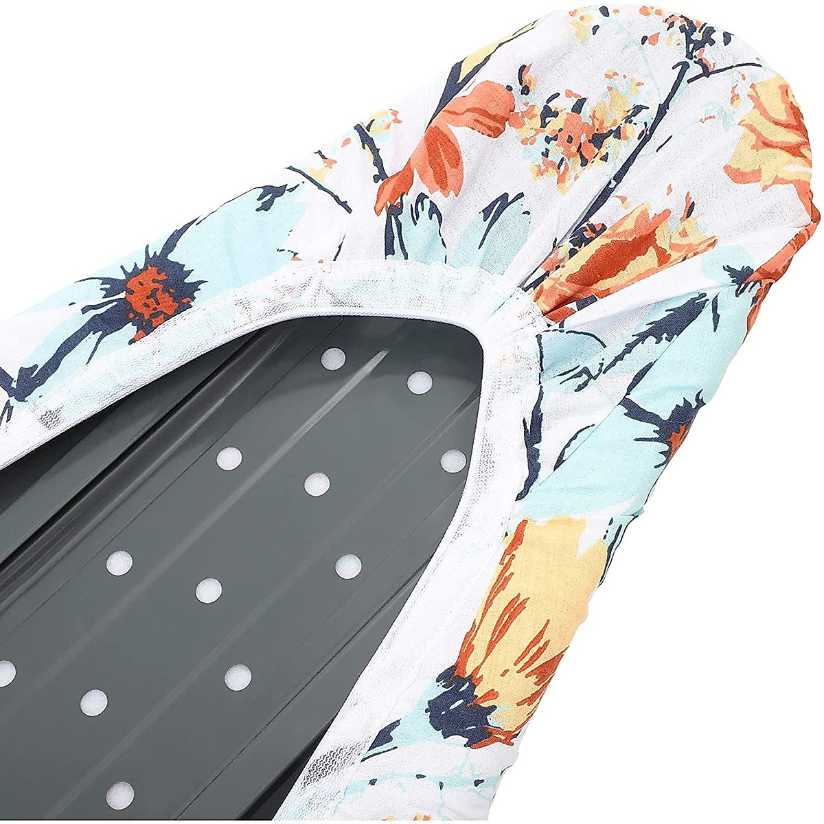 Ironing Board Cover with Floral Print Padding, Drawstring, Standard Size (15 x 54 in)
