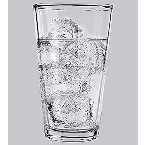 Clear Glass Beer Cups – 4 Pack – All Purpose Drinking Tumblers, 16 oz – Elegant Design for Home and Kitchen – Lead and BPA Free, Great for Restaurants, Bars, Parties – by Kitchen Lux