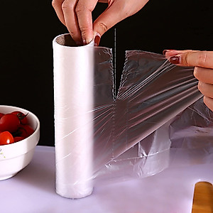 LabelMore 14'' x 20'' Plastic Produce Bags on a Roll, Clear, Food Storage Bags for Bread, Vegetable, Fruits and Meat, 350 Bags/Roll, 1 Roll