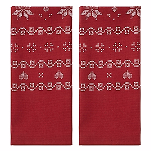 SKL Home Snowflake Winter Dish Towel Set, 18x28