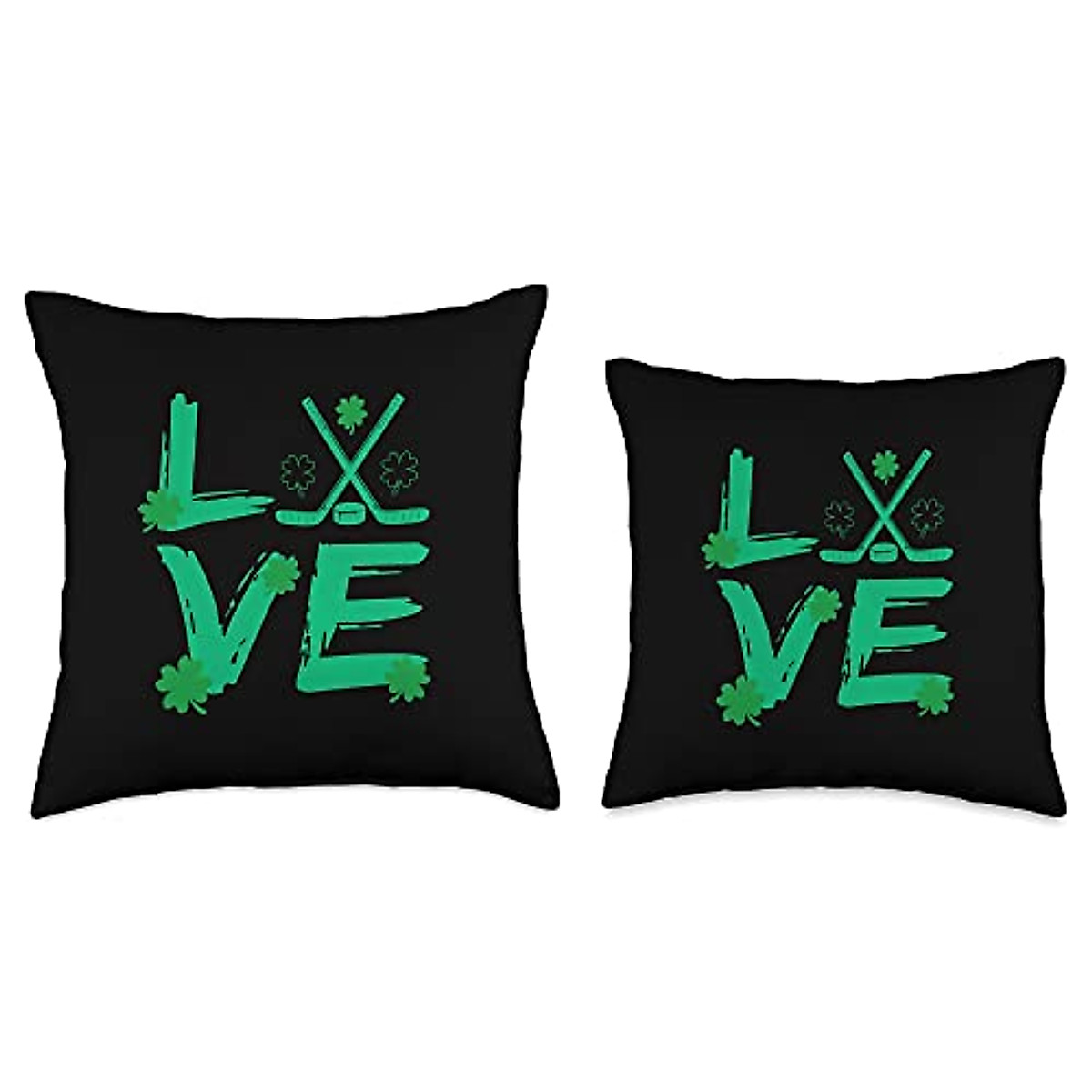 Top Green Youth Apparel for Holiday Sport Clothes Hockey Luck Clover Men Boy St Patricks Day Irish T Party Kid Throw Pillow, 16x16, Multicolor