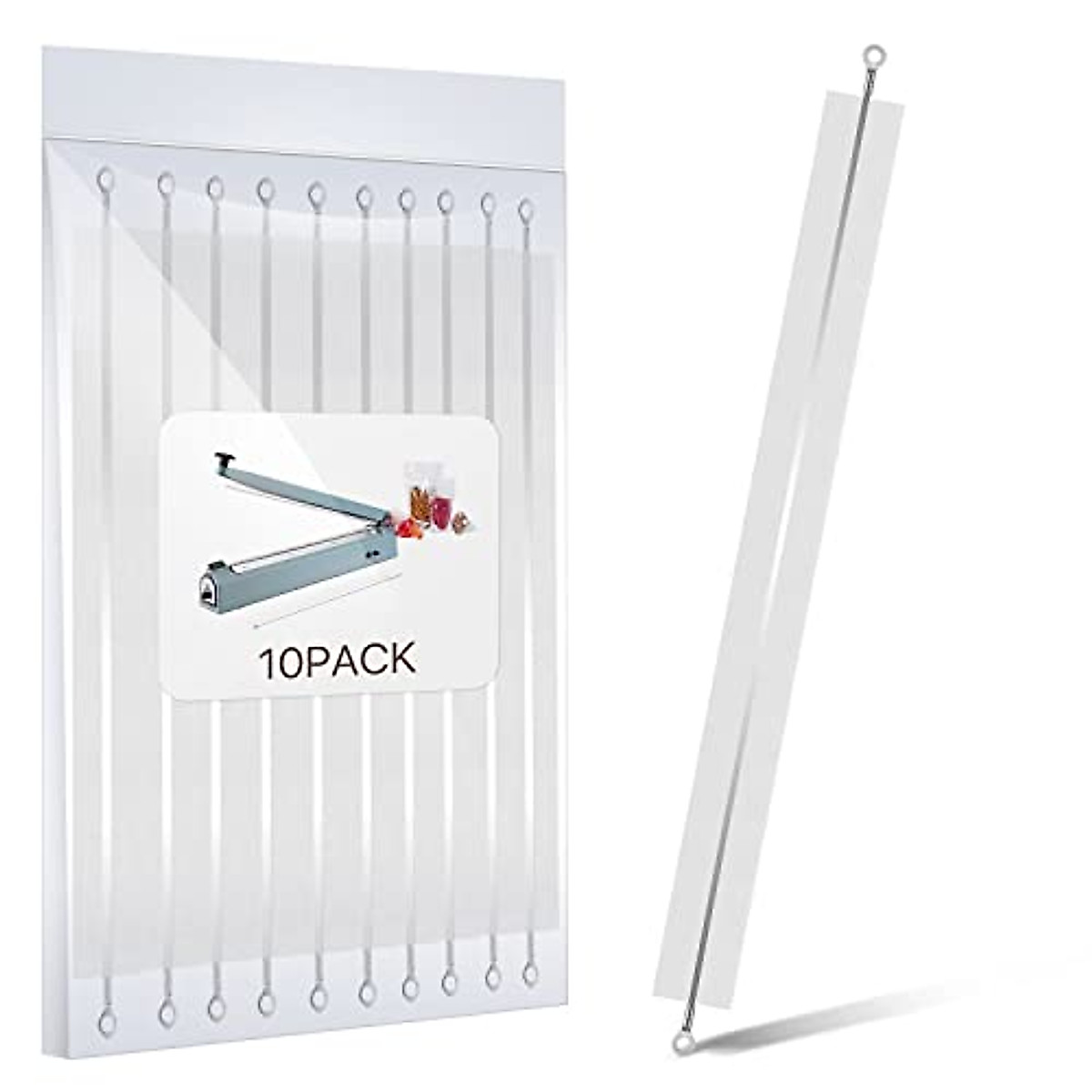 Flexzion Impulse Sealer Replacement Parts Repair Kits for Flexzion Impulse Heat Sealer 600W 20-inch Heat Sealers, PTFE & Heat Seal Strips, Replacement Elements, Pack of 10