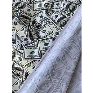 100 Dollar Bill Cotton Fabric/Money Print Fabric /0 Cotton / 45" Wide/Sold by The Yard
