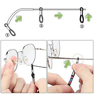 【10 Pieces】Glasses Strap Eyeglasses Holder, Eye Glasses String Strap, Anti-Slip Sunglasses Strap Chain with Hooks, Folk Style Glasses Lanyard Necklace Stylish Eyewear Retainer for Men Women (10pcs)