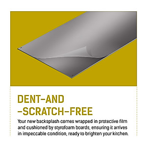 Lostronaut Stainless Steel Backsplash for Kitchen Wall - 24" x 30" Oven Spatter Shield with Pre-Drilled Holes - Mounting Screws & Microfiber Towel - Quick Install Splash Plate Stain Guard for Stove