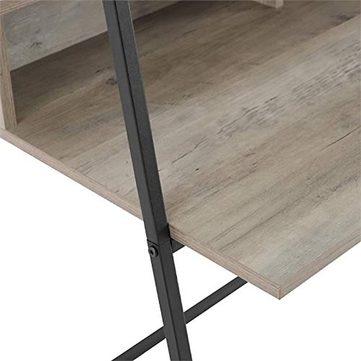Walker Edison Freya Urban Industrial Ladder Desk with Metal Magnet Board, 36 Inch, Grey Wash