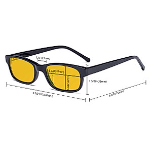 Eyekepper Kids Blue Light Blocking Glasses with Amber Tinted Filter Lens - Anti Computer Screen Glare Gaming Eyeglasses for Boys & Girls - Blocking UV Rays - Blue