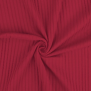 Gnvviwl Men's Muscle V Neck Polo Shirts Slim Fit Short Sleeve Cotton Golf T-Shirts Ribbed Knit Soft Tees Wine Red