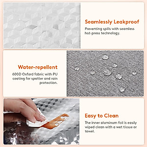 Lifewit Duo Insulated Casserole Carrier for Hot or Cold Food, Lasagna Holder 2 Compartments, Thermal Lunch Tote for Potluck Parties Cookouts, Fits 9"x13" Casserole Dish, Gray