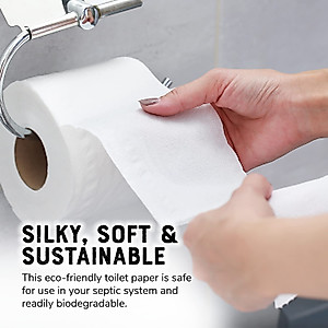 Nature's Greatest Foods - Toilet Paper, 6-Roll Pack, 2-Ply Tree-Free Soft and Silky Bathroom Tissue, Sustainable Packaging - Ideal for Eco-Conscious Consumers