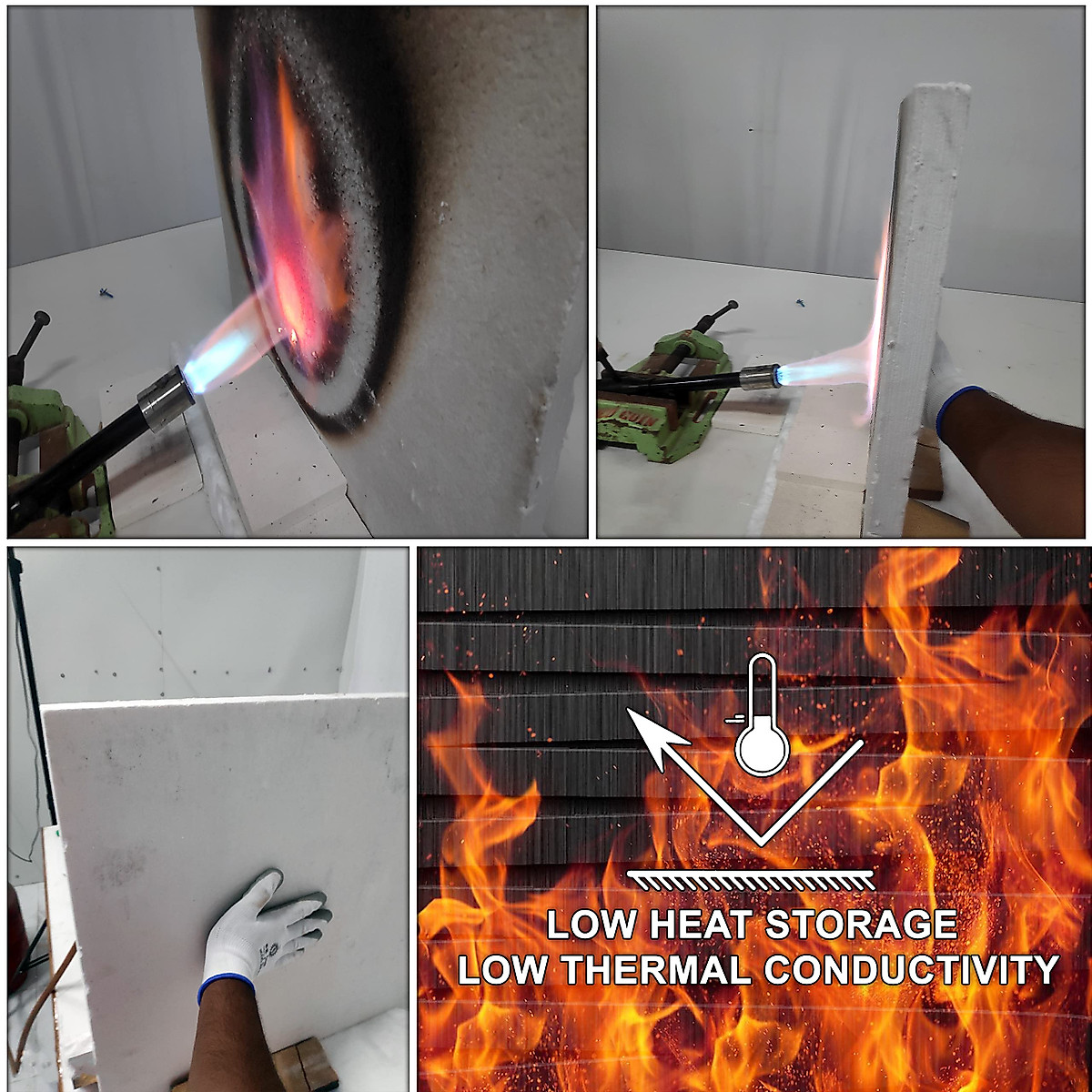 Ceramic Fiber Board Insulation - 2300F Rated - 1" x 19.7" x 39.4" - Pack of 1 - Ceramic Fiber Thermal Insulation Board for Wood Stoves, Ovens, Forges, Kilns, Furnaces, Fireplace