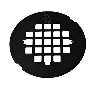 Westbrass 4-1/4" OD Casper Brass Snap-In Shower Strainer Grid, Matte Black, D319-62
