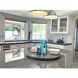 ZEONHEI 4 Pack 12 Inch 360 Degree Lazy Susan Hardware, 5/16 Inch Turntable Bearings Plate Base with Screws and Pads, Lazy Susan Bearing Hardware Turntable Swivel Plate for Rotating Chair Table