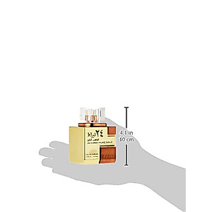 Lattafa 24 Carat Pure Gold for Unisex Eau de Parfum Spray, 3.4 Ounce
