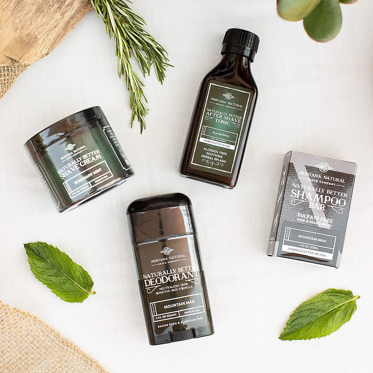 MNSC Smoke Jumper (Pine Tar) Naturally Better Shave Cream - Smooth Shave, Hypoallergenic Sensitive Skin Formula, Softer Skin, Prevents Razor Burn, Handcrafted in USA, All-Natural, Plant-Derived